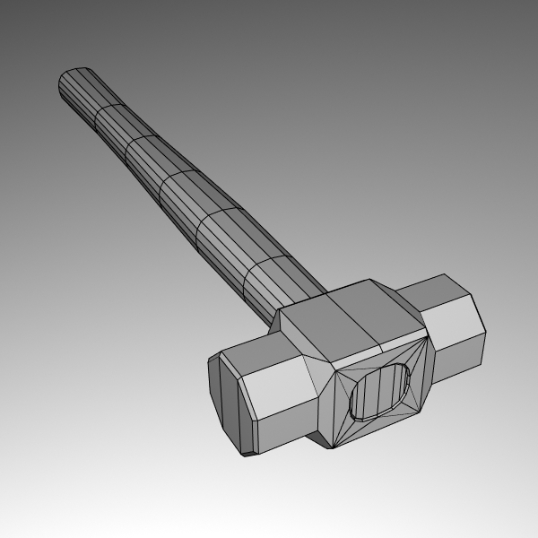 3d sledgehammer hammer model