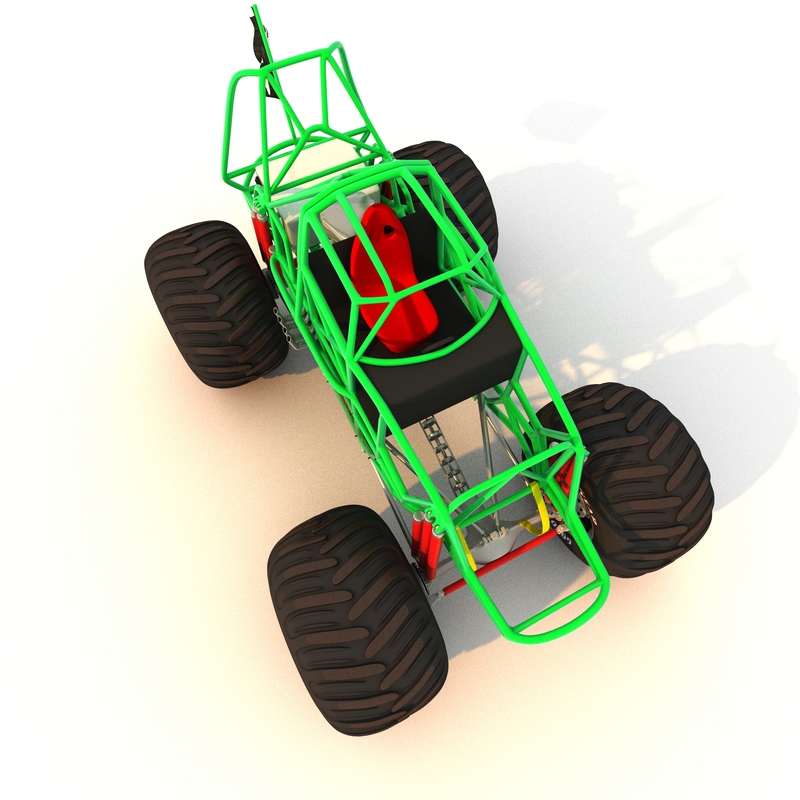 3dsmax monster truck frame