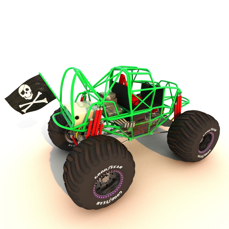3dsmax monster truck frame