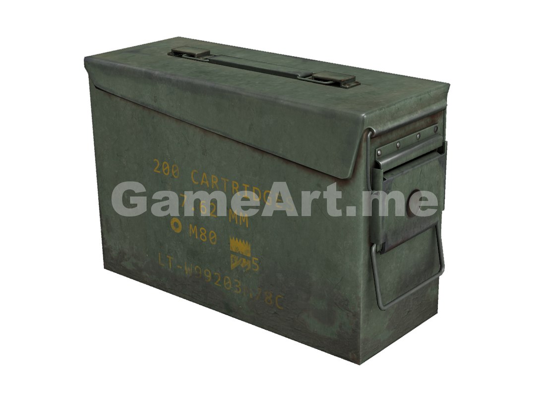ready ammunition box rifle bullet 3d max