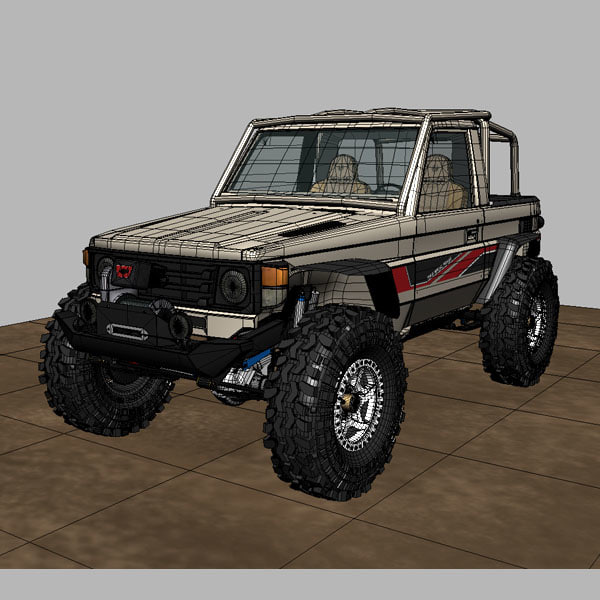 3d model of toyota land