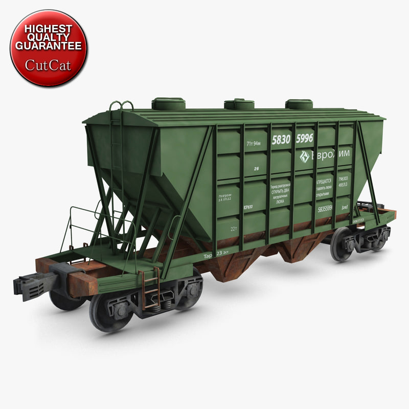 3d hopper wagon model