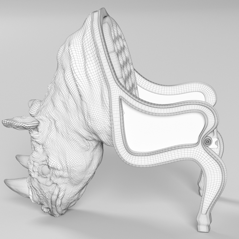 3d chair rhino
