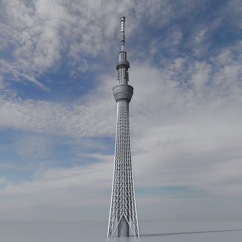 tokyo skytree tower 3d 3ds