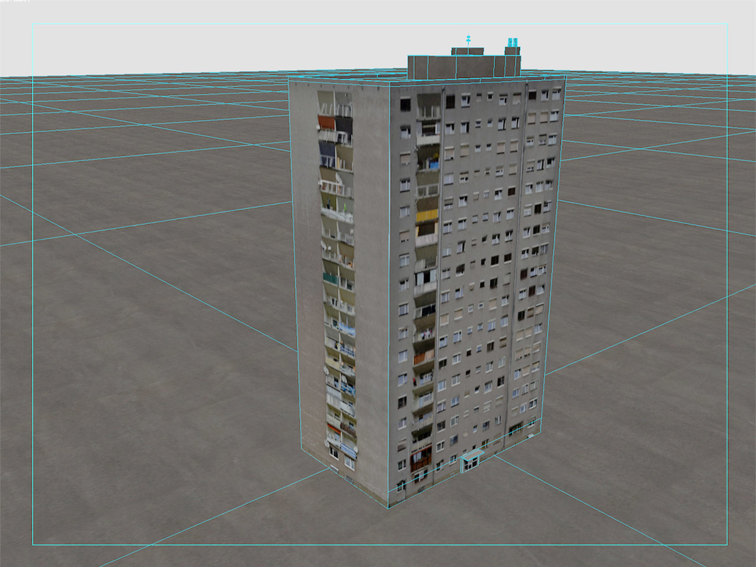 3d model block tower