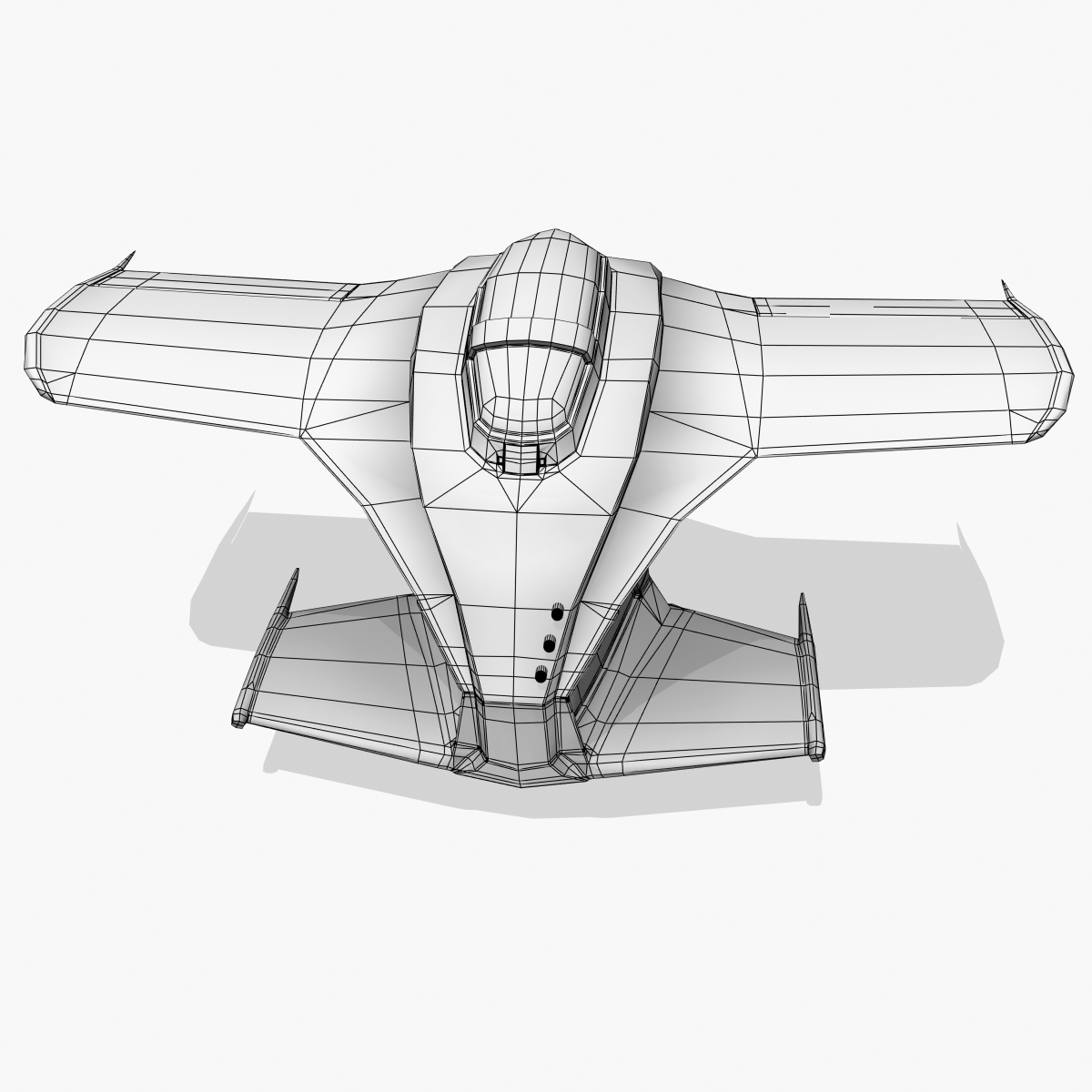 3d space ship spaceship model