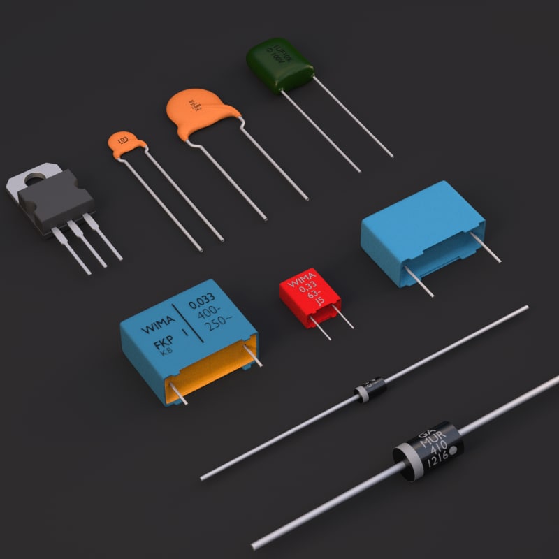 3d electronic components model
