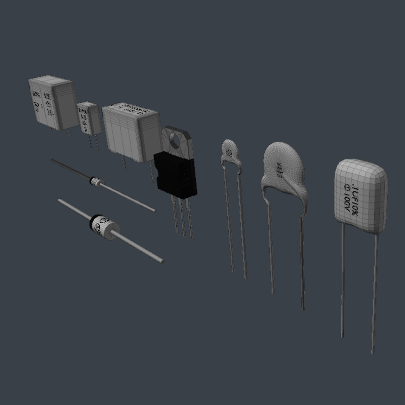 3d electronic components model