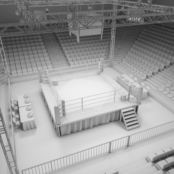 3d model boxing stadium