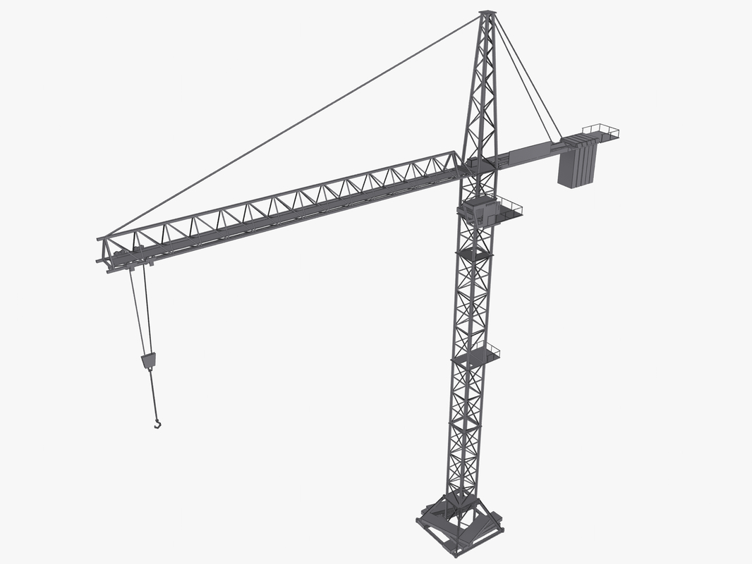 3d construction crane model