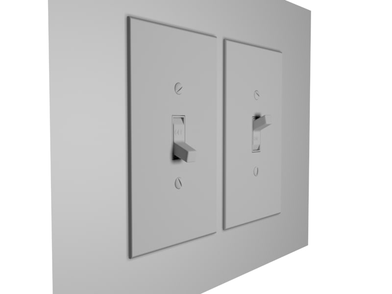 3d model light switch