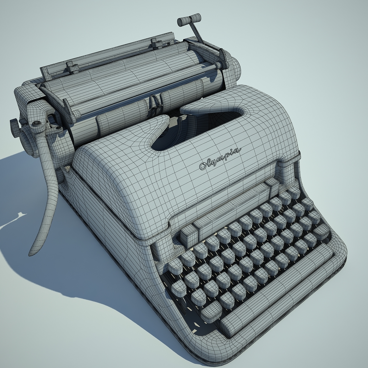 olympia typewriter 3d max