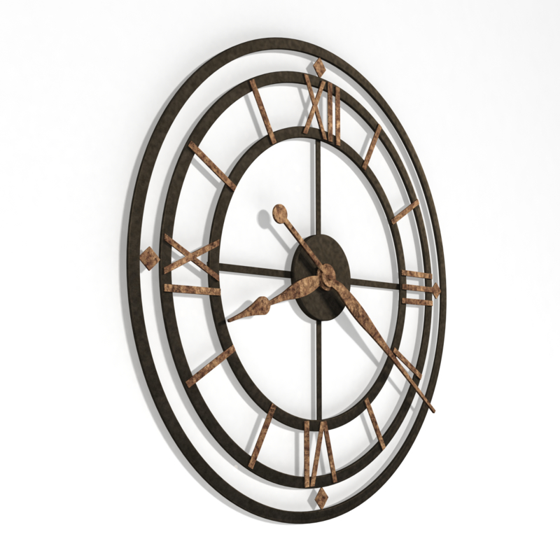 analog decorative wall clock 3d max