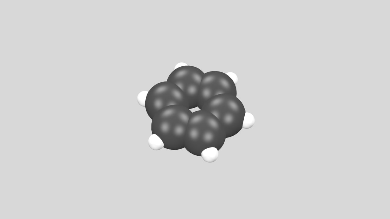 benzene chemical 3d model