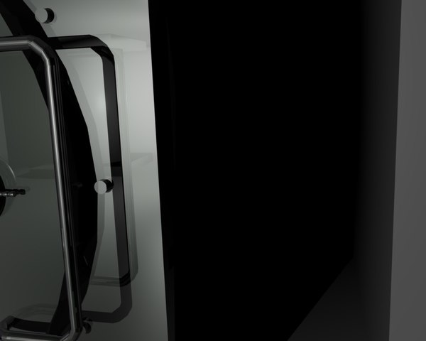 3d high-tech vault safe locking model