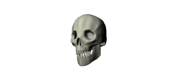 human skull obj