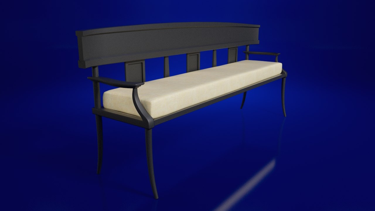 3d model of real bench