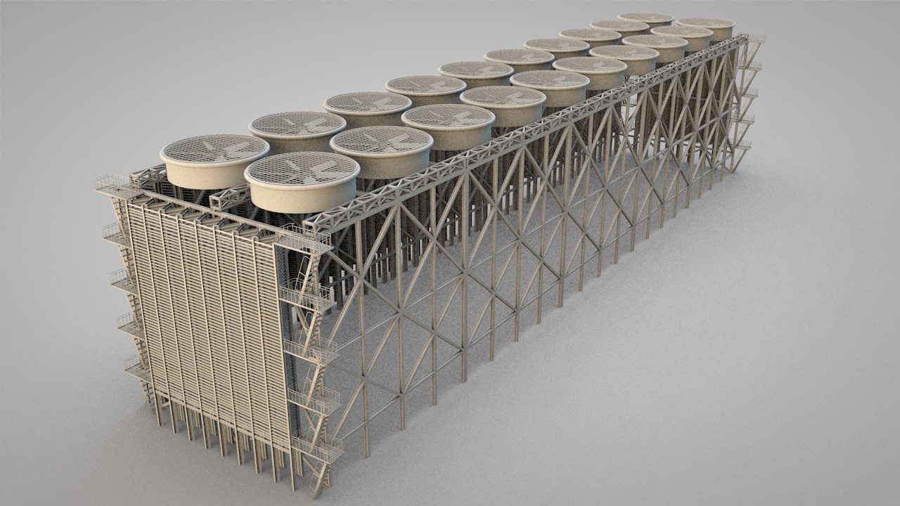 cooling tower 3d model