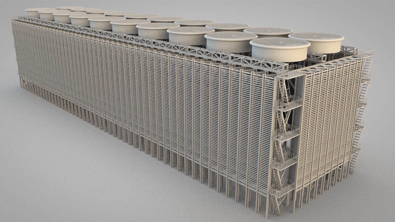 cooling tower 3d model