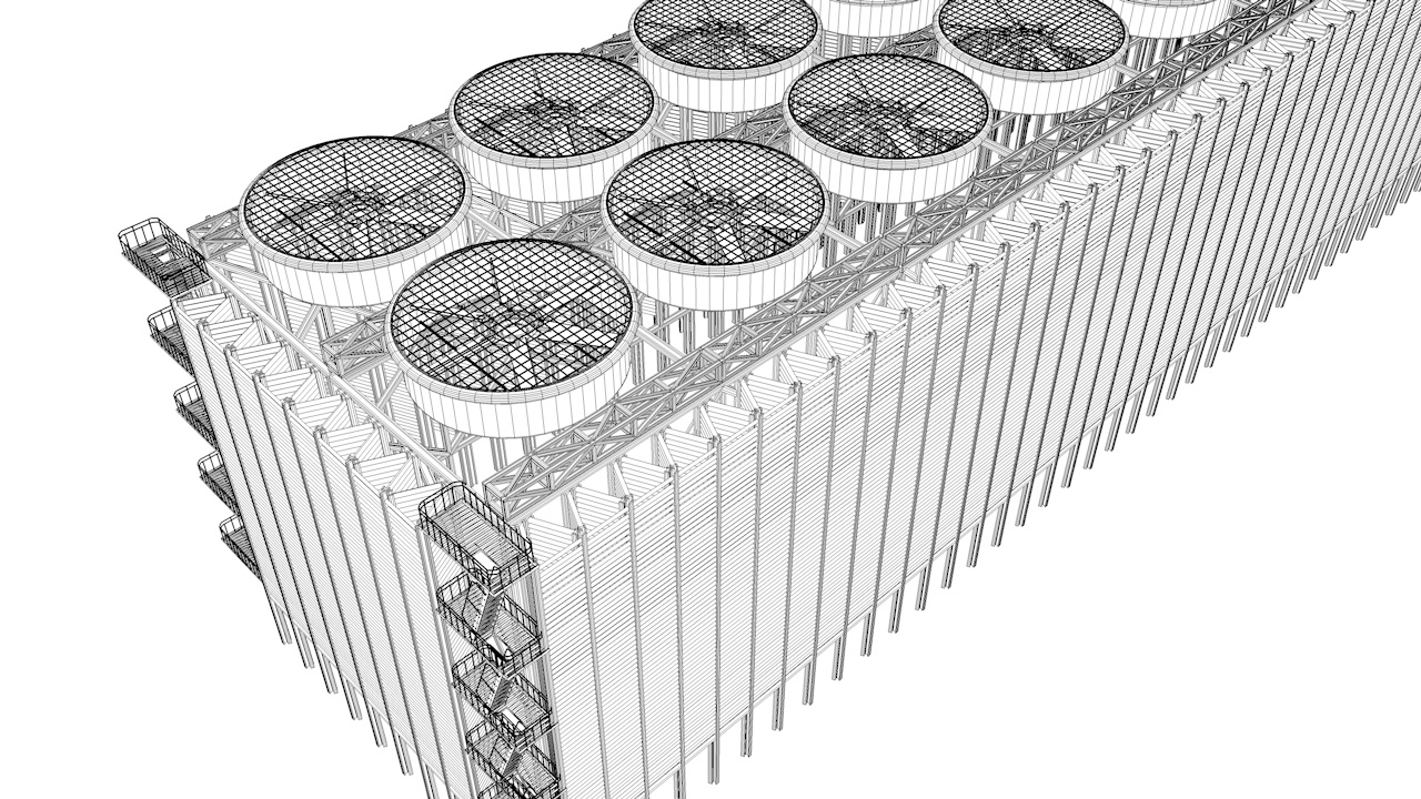cooling tower 3d model