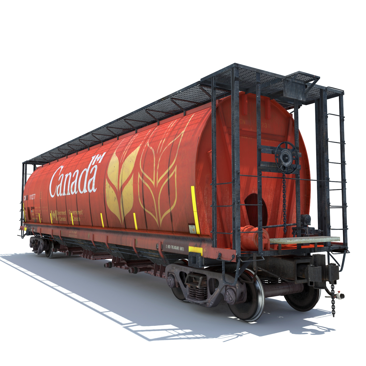 modelo 3d Tren 4 vagones de carga - TurboSquid 677413