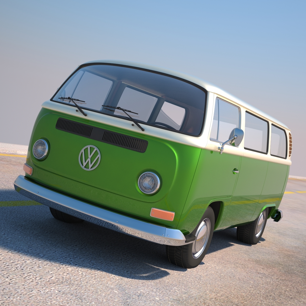 volkswagen microbus 3d model
