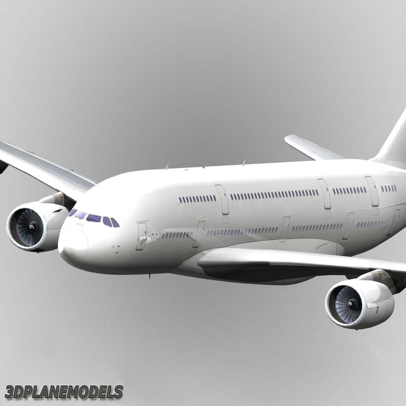 空客A380-800通用白色3D模型 - TurboSquid 677593