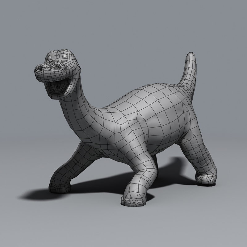 3d dinosaur cartoon model