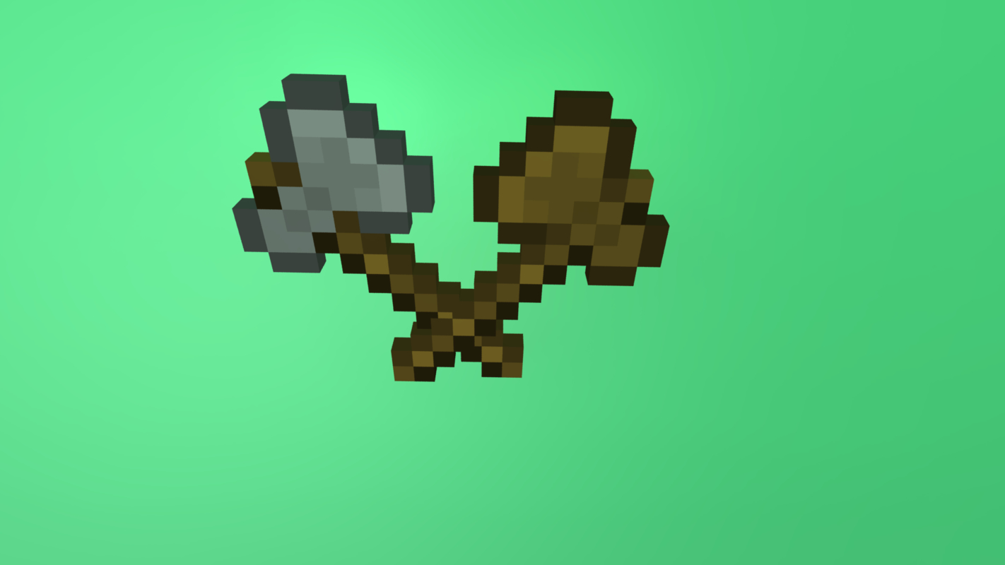 3d max axe minecraft