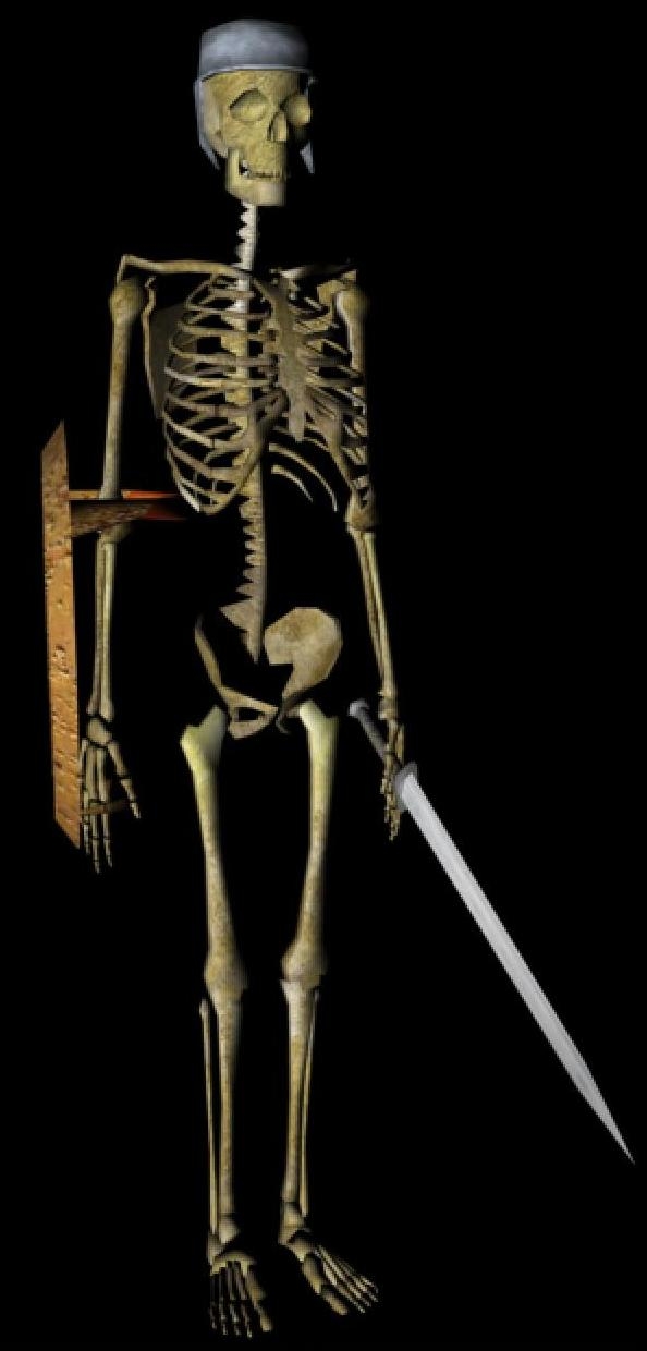 3d model of bone warrior skeleton