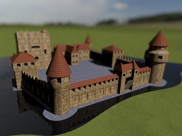 3d medieval castle hdri environment