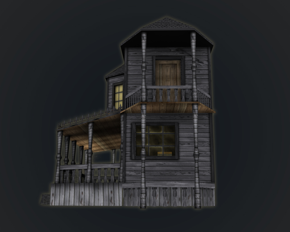 3d model house haunted halloween