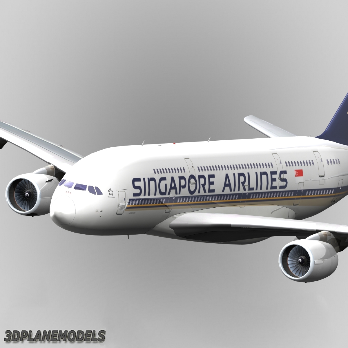 airbus a380-800 3d model