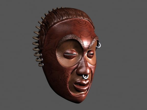 3d model african mask