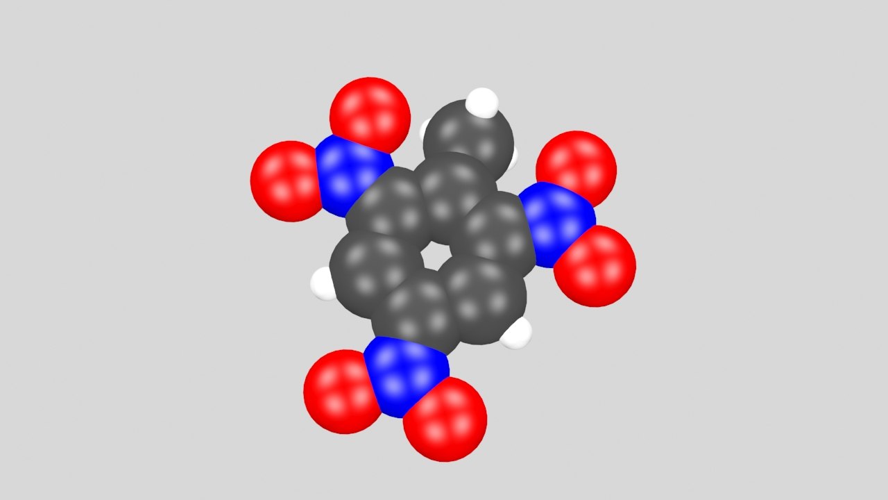 trinitrotoluene chemical 3d ma