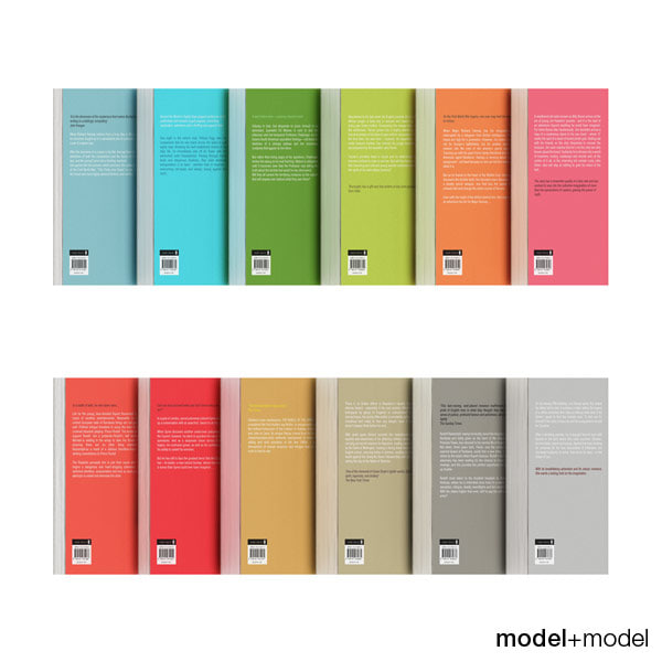 colorful children books set 3d model