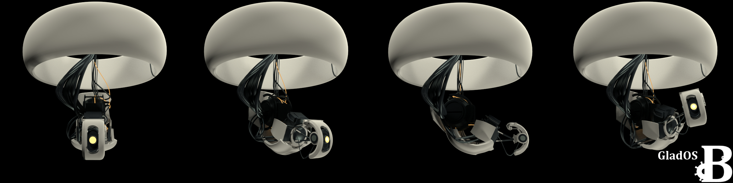 free glados 3d model