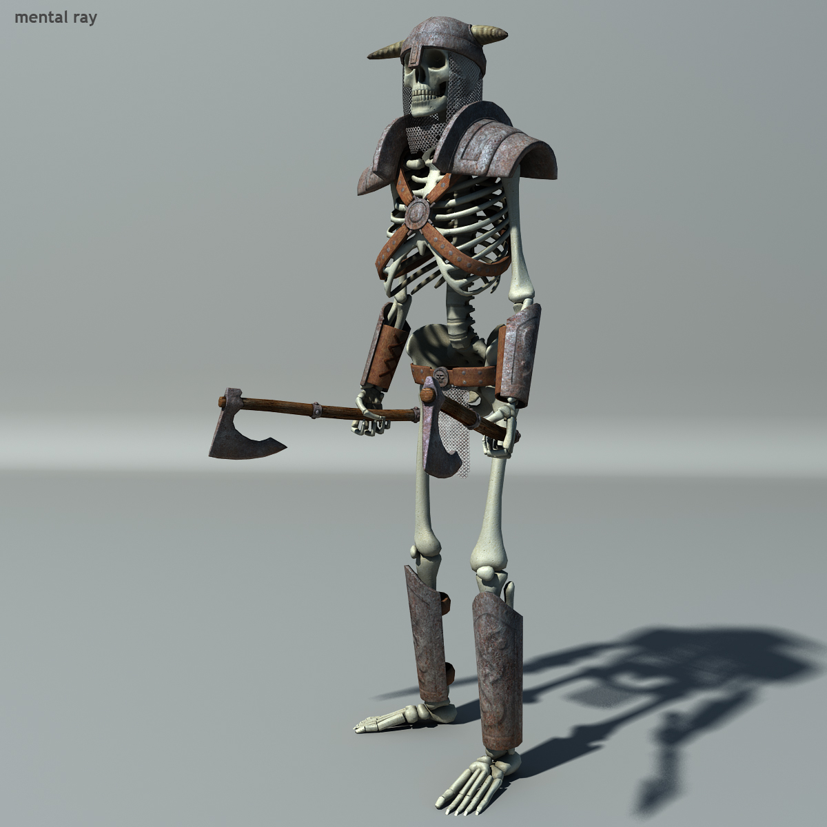 fantasy skeleton warrior 3d max