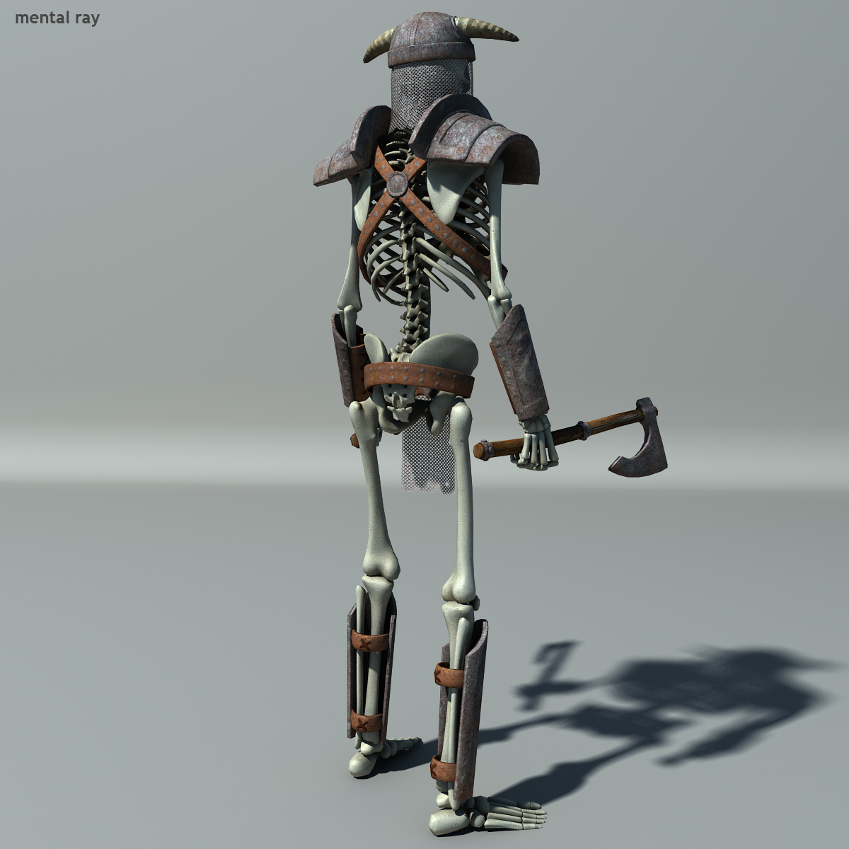 fantasy skeleton warrior 3d max