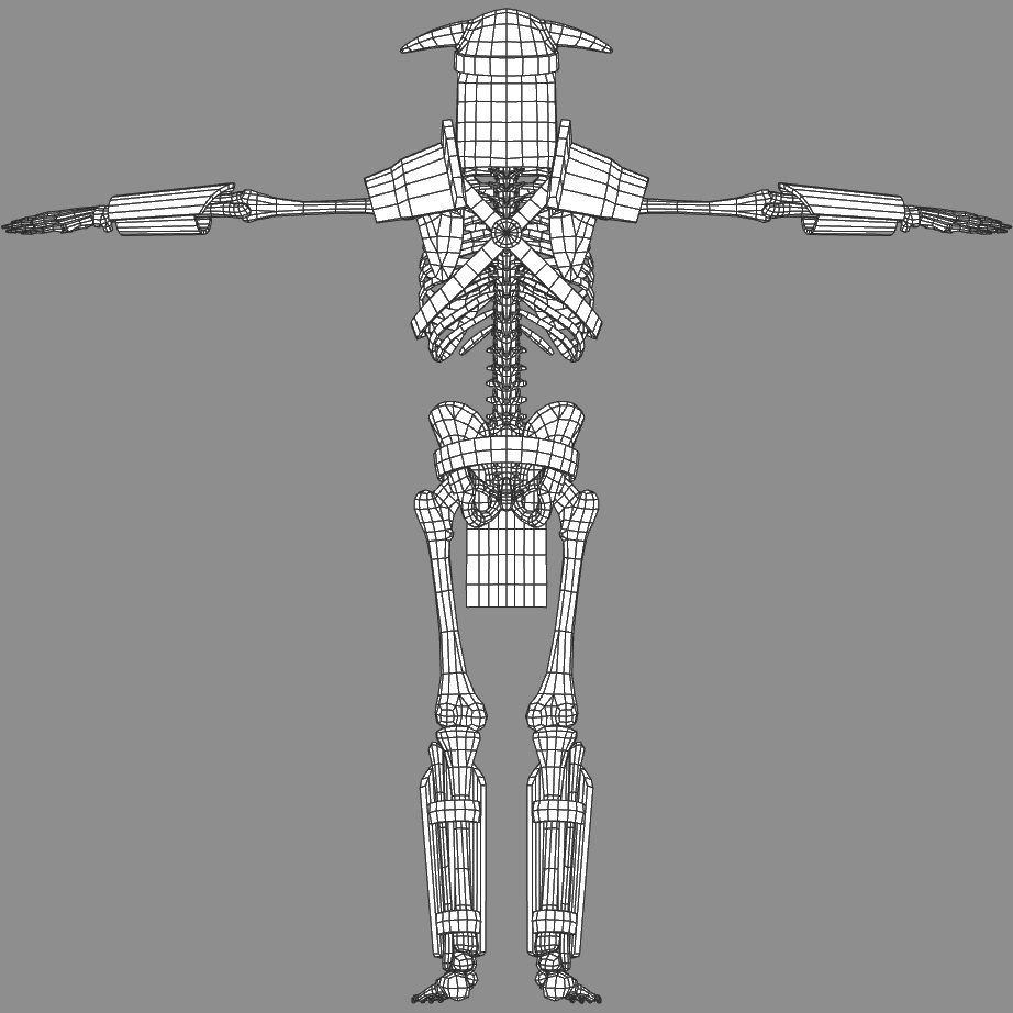 fantasy skeleton warrior 3d max