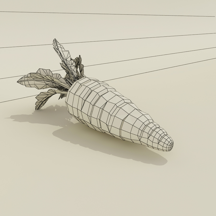 carrot modelled 3d model