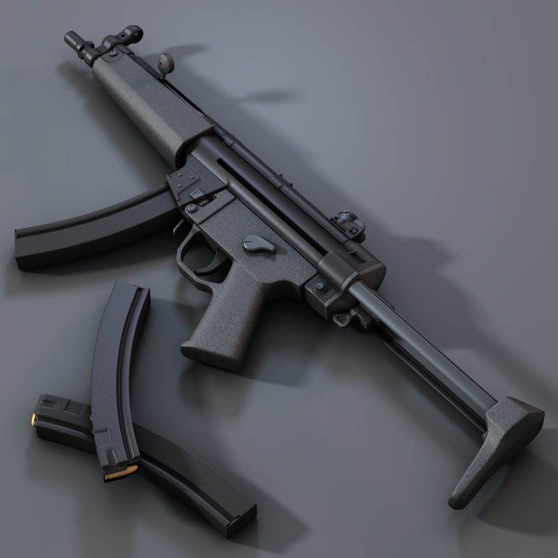 accurate sub-machine gun 3d model