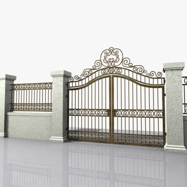 Wrought Iron Fence 3D Models for Download | TurboSquid