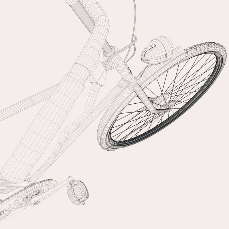 3d old bicycle model