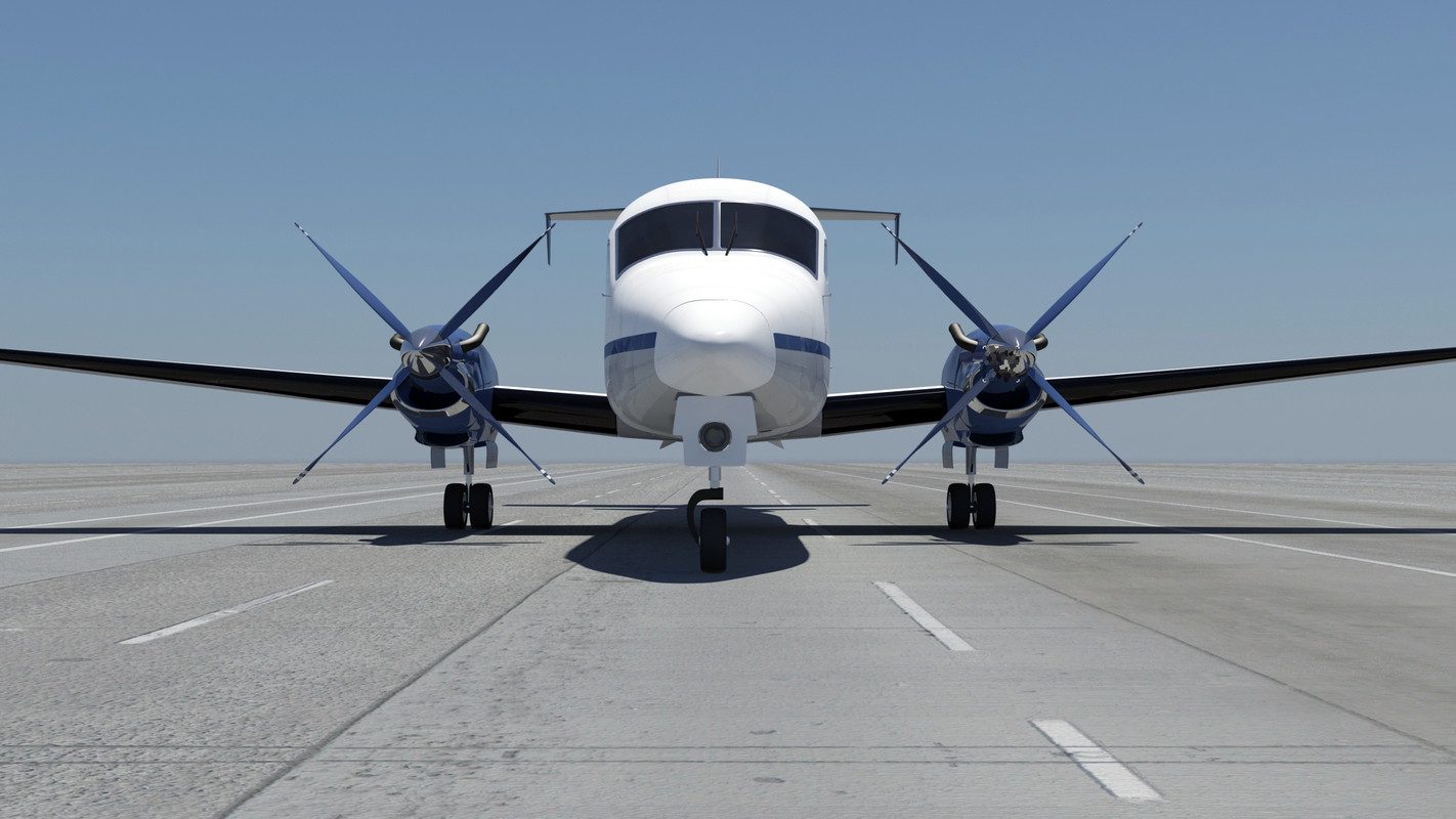 3d max beechcraft 1900d airplane
