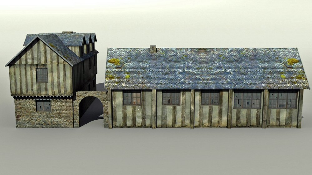 medieval guild hall 3d 3ds