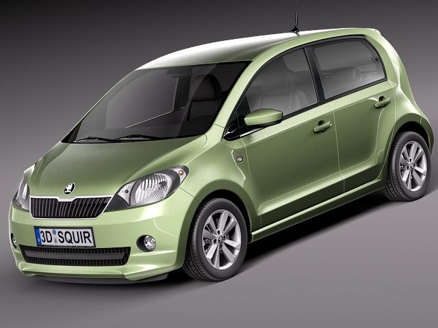 3d skoda citigo citi car