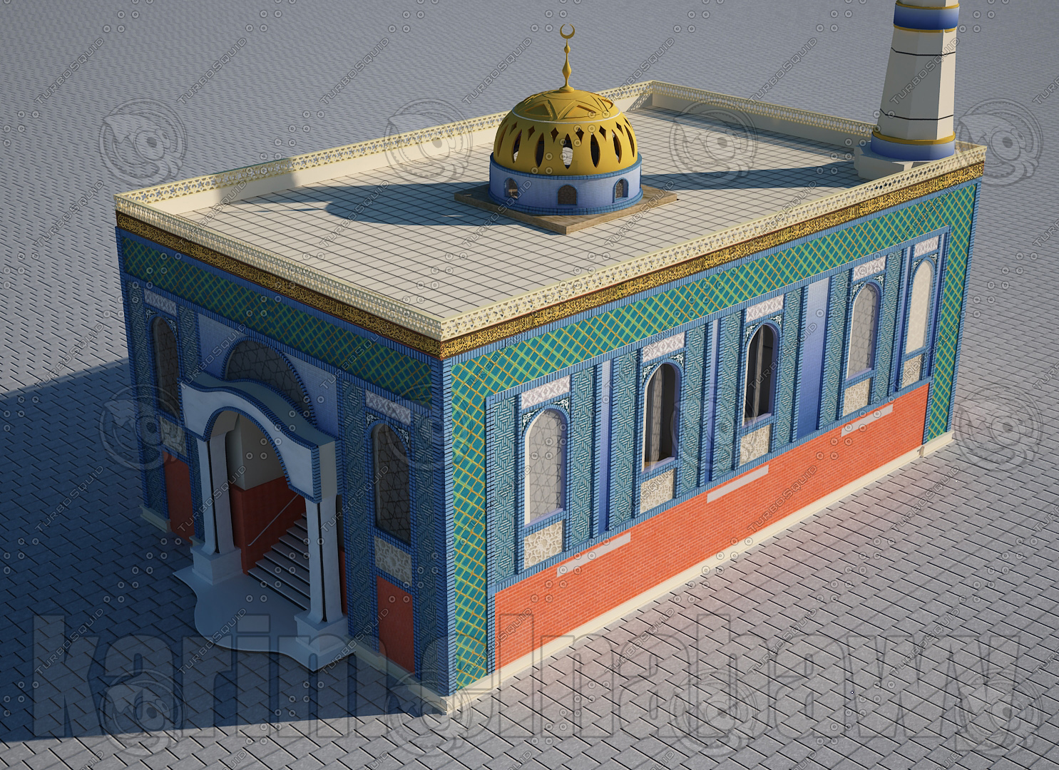 mosque islam 3d dxf