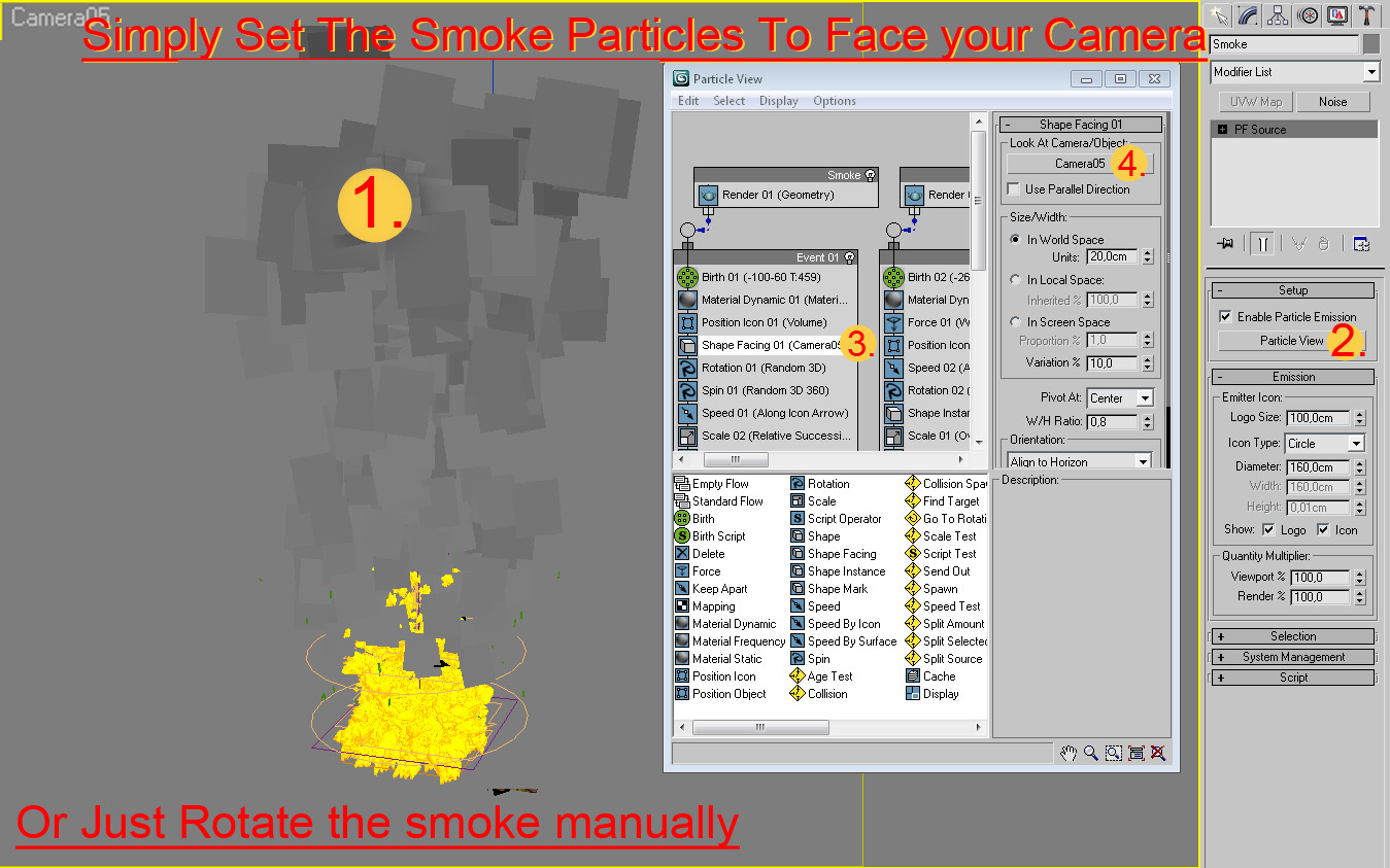 3d model effects particles