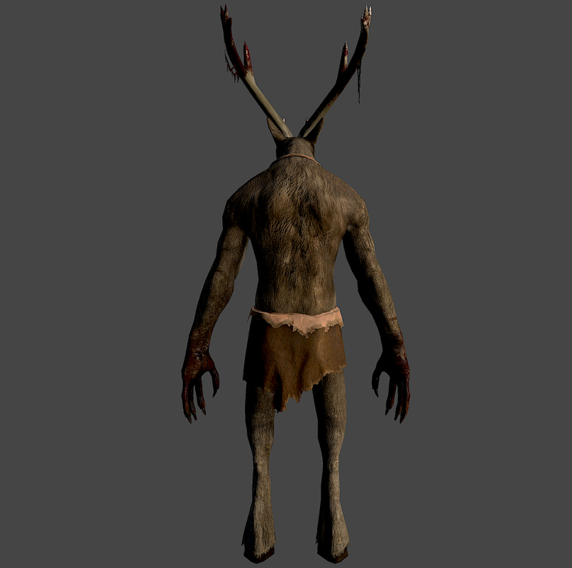 3d wendigo monster model